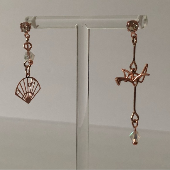 Sephora | Jewelry | Origami Rose Gold Dangle Earrings | Poshmark